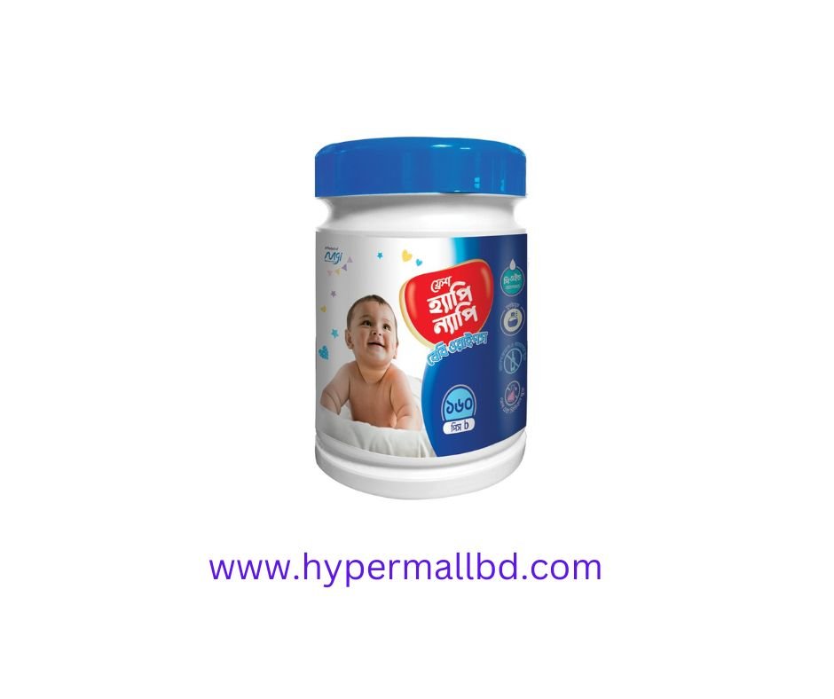 Fresh Happy Nappy Wet Wipes 160 Pcs Jar Best Price in Bangladesh ...